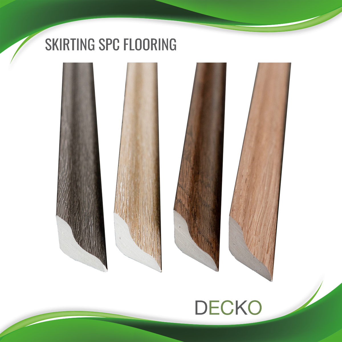 SKIRTING for DECKO SPC Hybrid Flooring - factory pre-cut to 45 degree ...